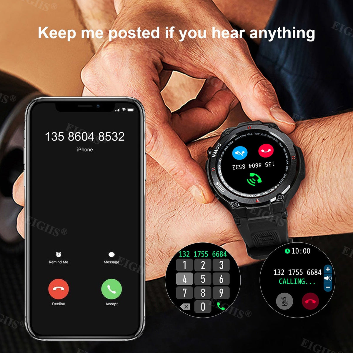 2022 K22 Smart Watch Men Sports Fitness Tracker Bluetooth Call ...