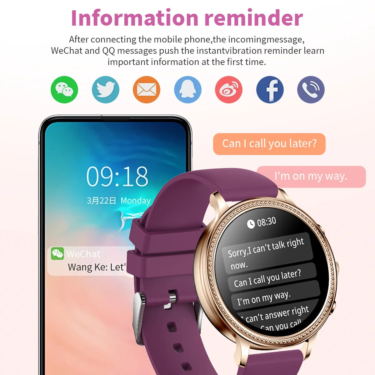 NEKTOM V60 Luxury Smart Watches For Women Bluetooth Call Women Gift ...